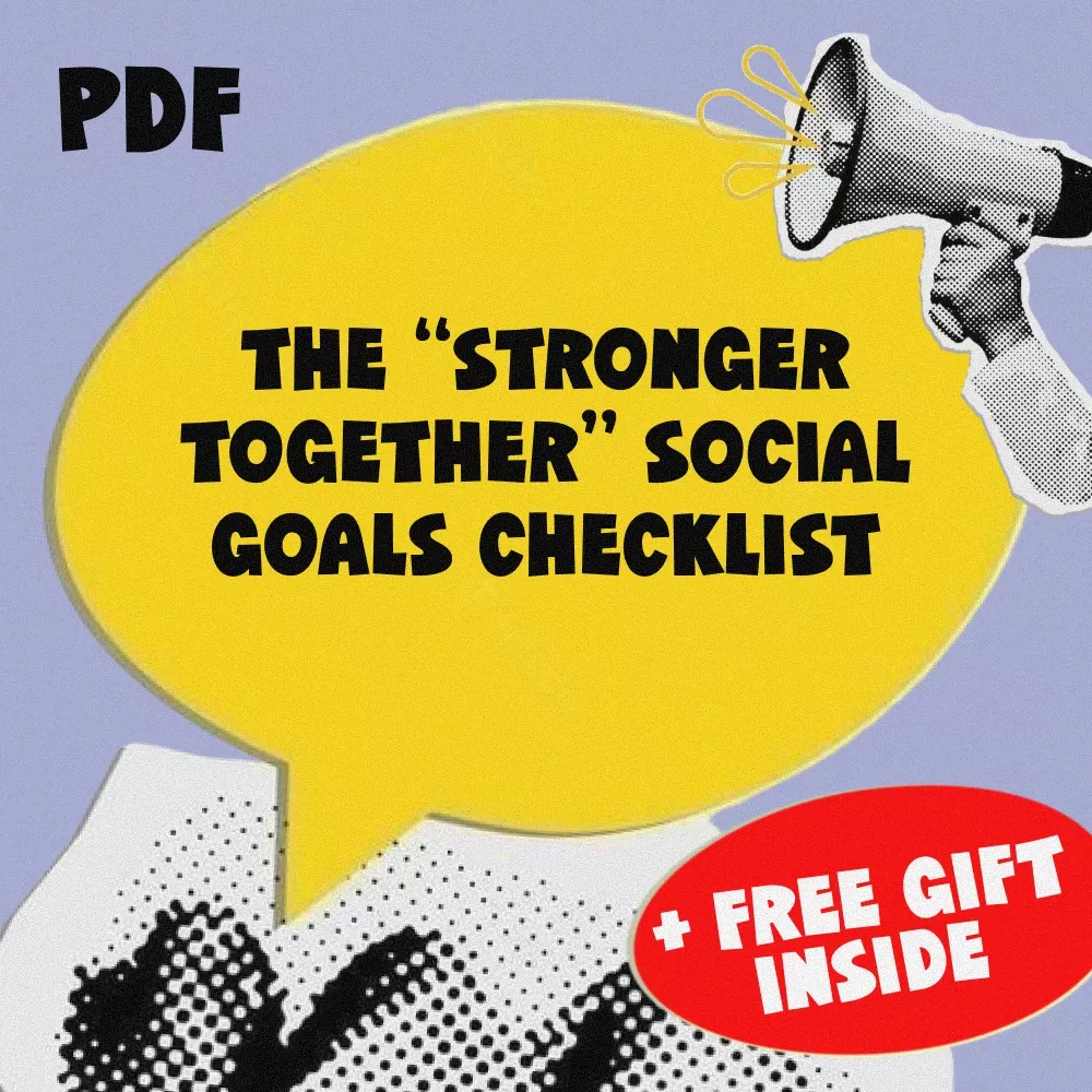 The “Stronger Together” Social Goals Checklist | Digital Download ...