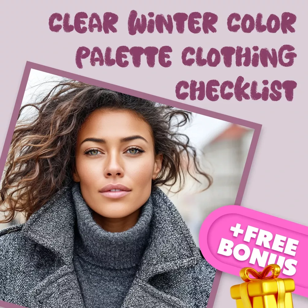 Clear Winter Color Palette Clothing Checklist | Printable Wardrobe ...