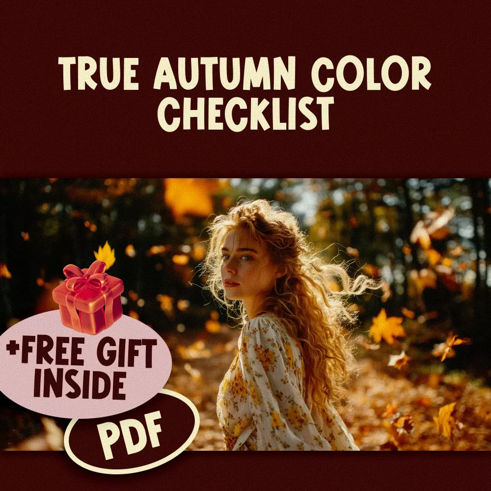 True Autumn Color Checklist | Printable Seasonal Color Analysis Guide ...